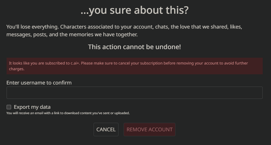 How do I delete my account? – Character.AI
