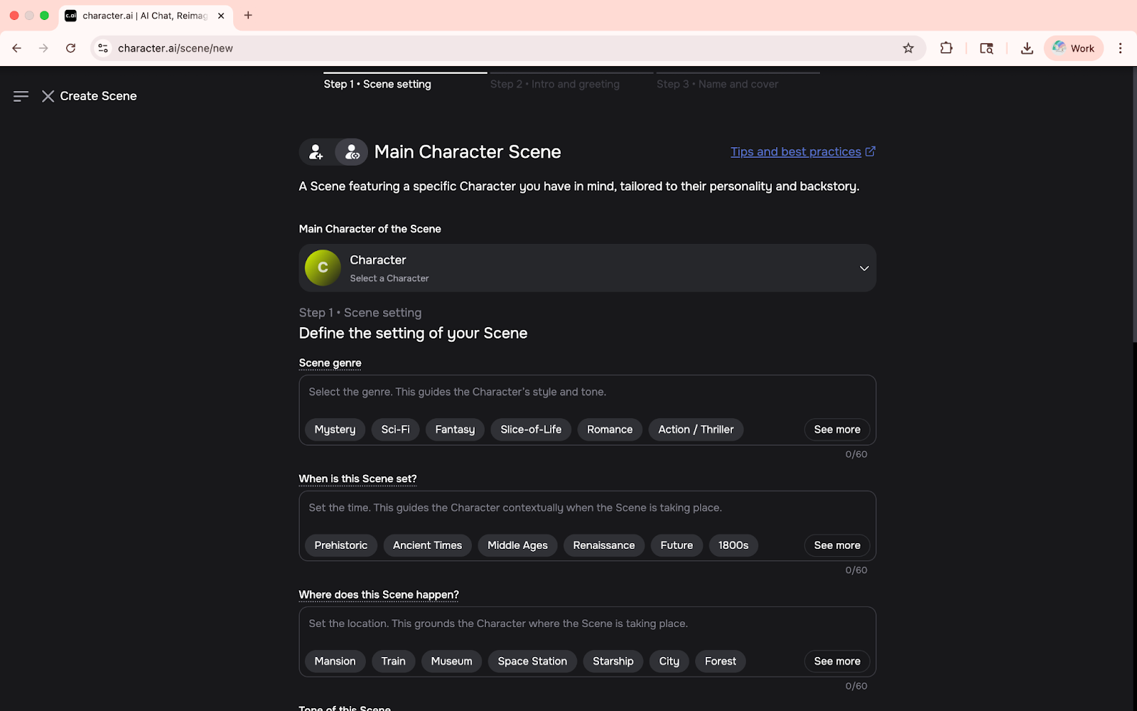 Scene Creation Quickstart Guide – C.AI Help Center